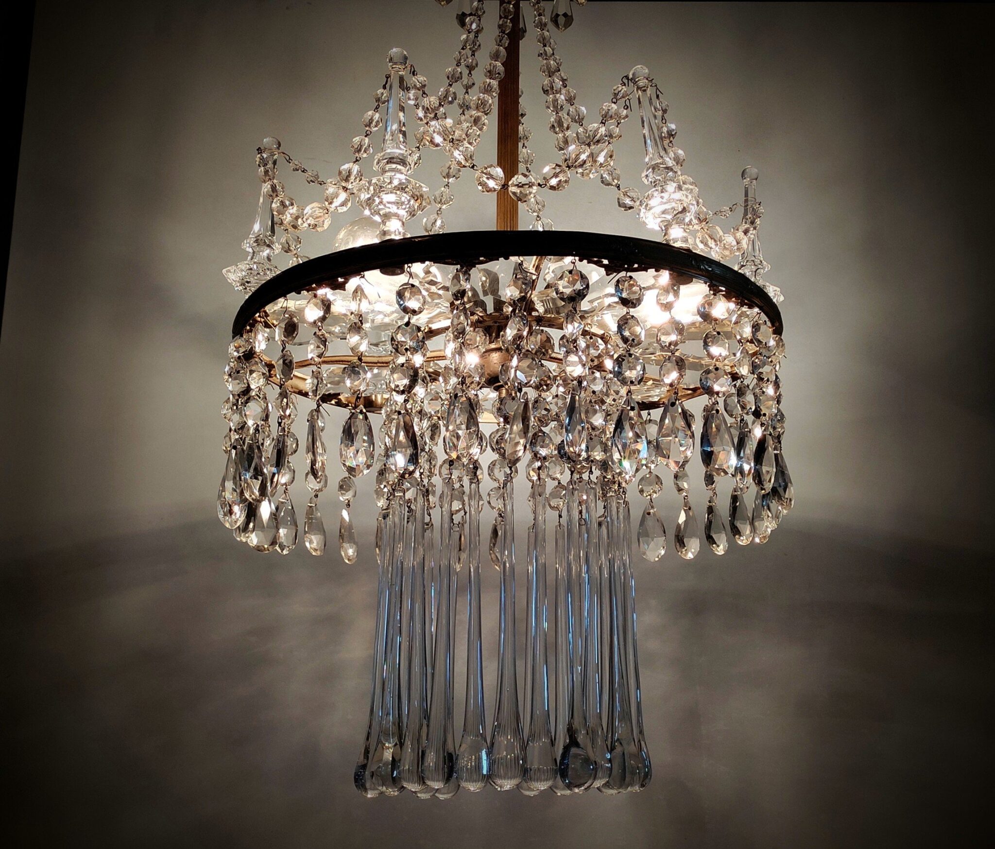 Sjælden restaureret lysekrone fra ca 1920. Københavns lysekrone fabrik ...