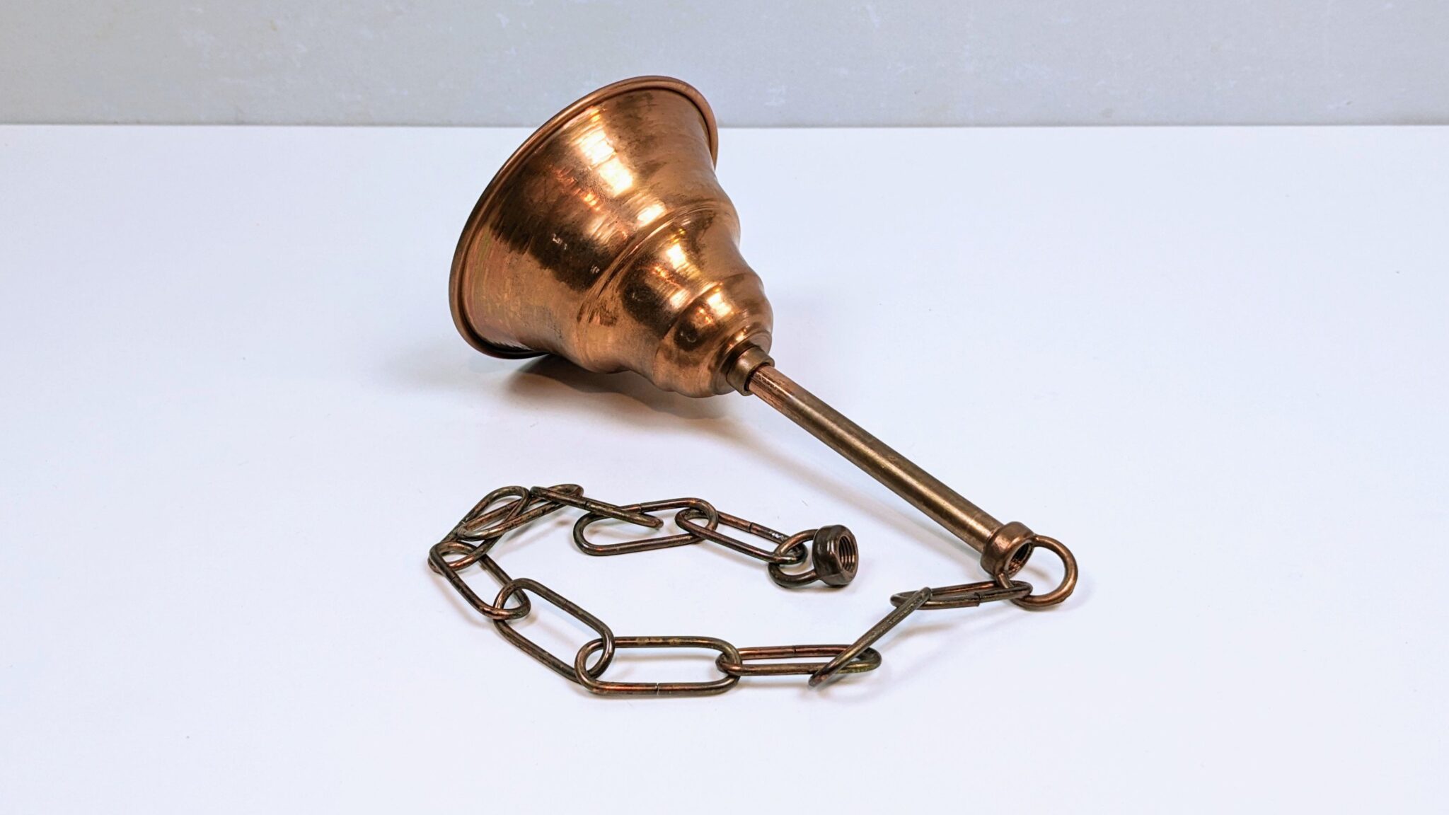 Original kobber nedhæng. J.J.Hammer og Krone. 57 cm nedhæng. Reservedel ...