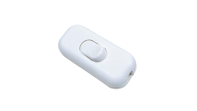 1 pol. gennemgangs afbryder i HVID. Vippeafbryder. Monteres mellem bord ...