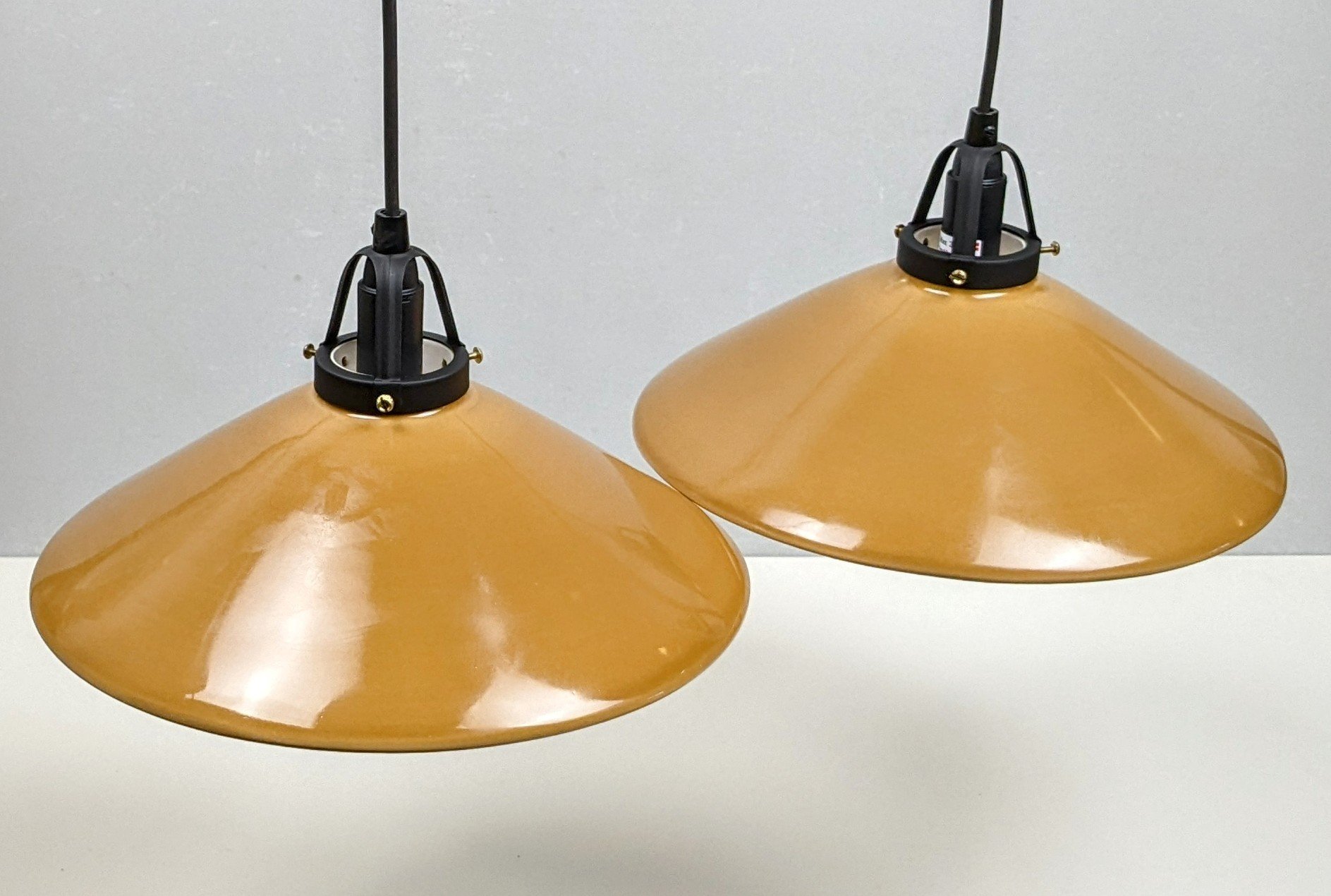 Sæt med 2 store danske J.Sommer keramik lamper. Nyt el og ophæng ...