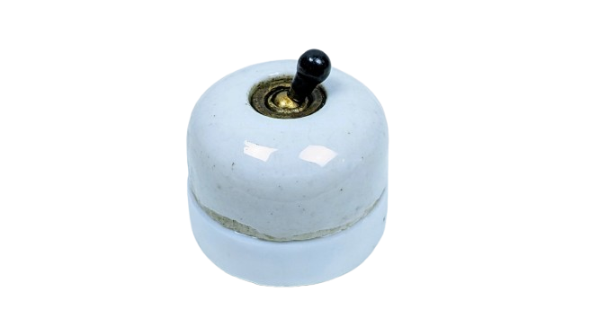 Dansk porcelæn 1 polet afbryder. LK 30016-1. Vintage. Porcelæn. Fra ...