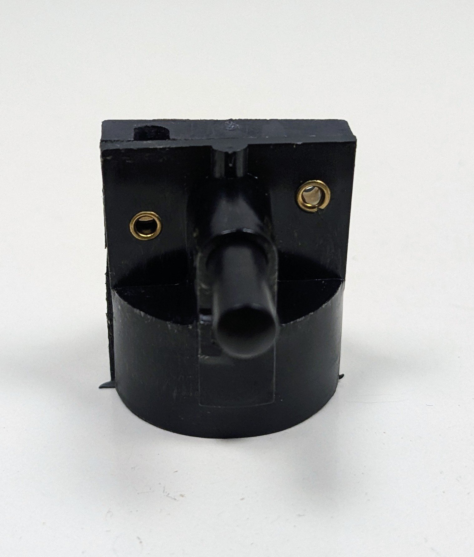 Tryk indsats fatning. Tryk afbryder. Sort bakelit. Reservedel. PH hat m ...