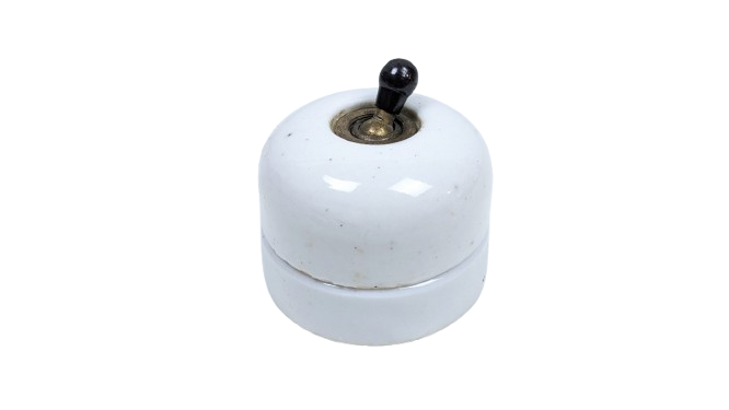 Dansk porcelæn 1 polet afbryder. LK 30016-2. Vintage. Porcelæn. Fra ...